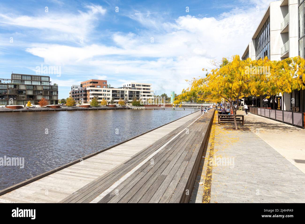 Kingston Foreshore development in Canberra on Lake Burley Griffin,Canberra city centre,ACT ...