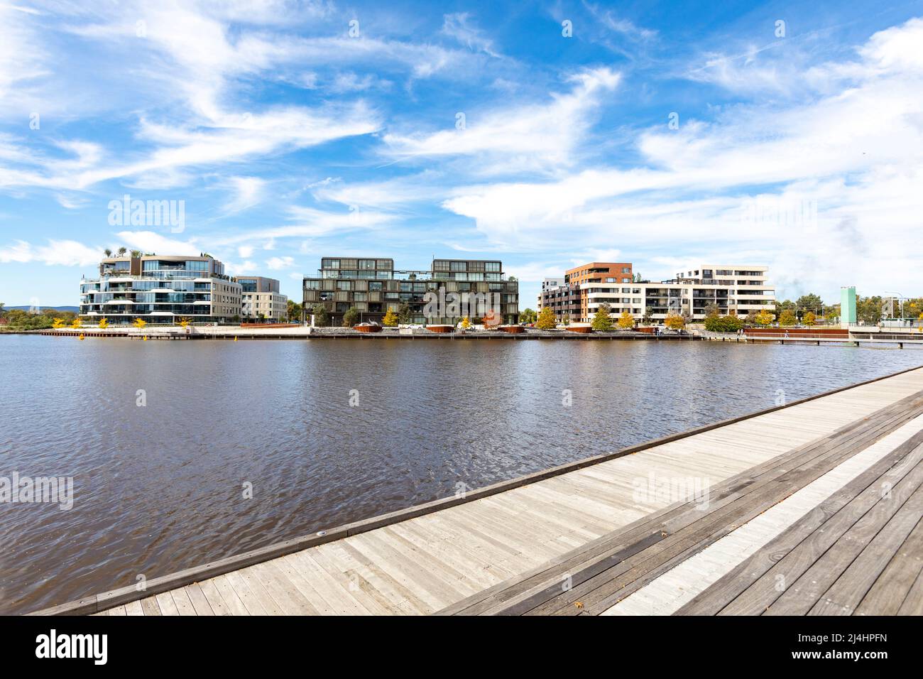 Kingston Foreshore development in Canberra on Lake Burley Griffin ...