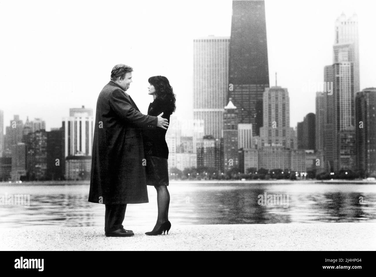 John Candy, Ally Sheedy, on-set of the film, "Only The Lonely", 20th ...