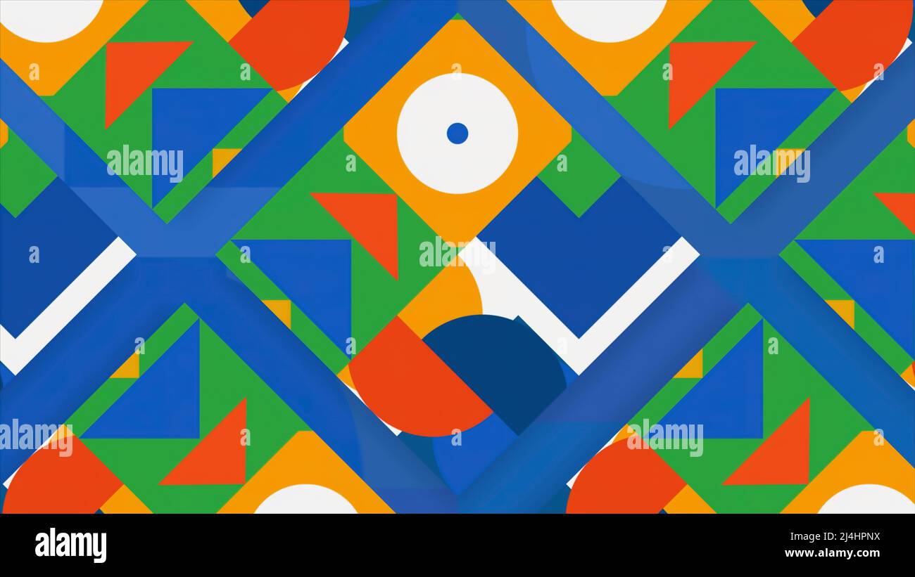 Abstract colorful contrasting background with moving figures. Motion ...