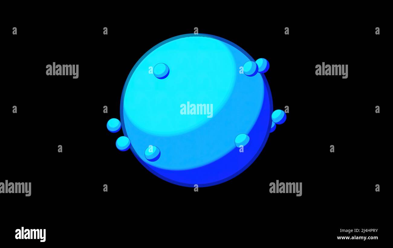 Large ball with rotating circle. Design. Colored ball with balls ...