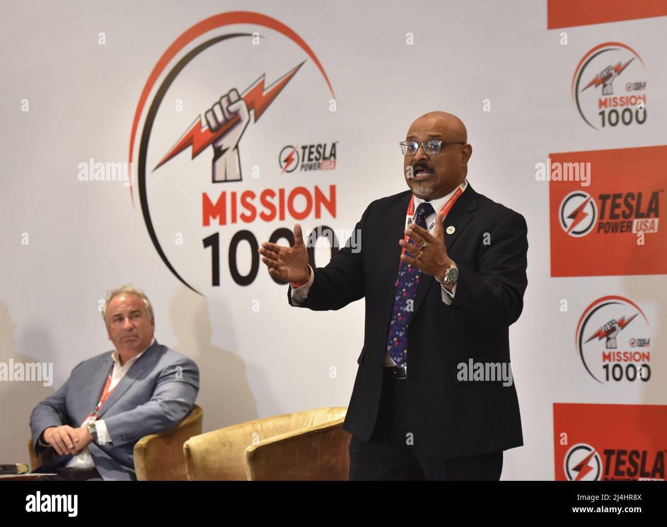 NEW DELHI, INDIA - APRIL 14: Tesla Power USA Chairman and global CEO ...