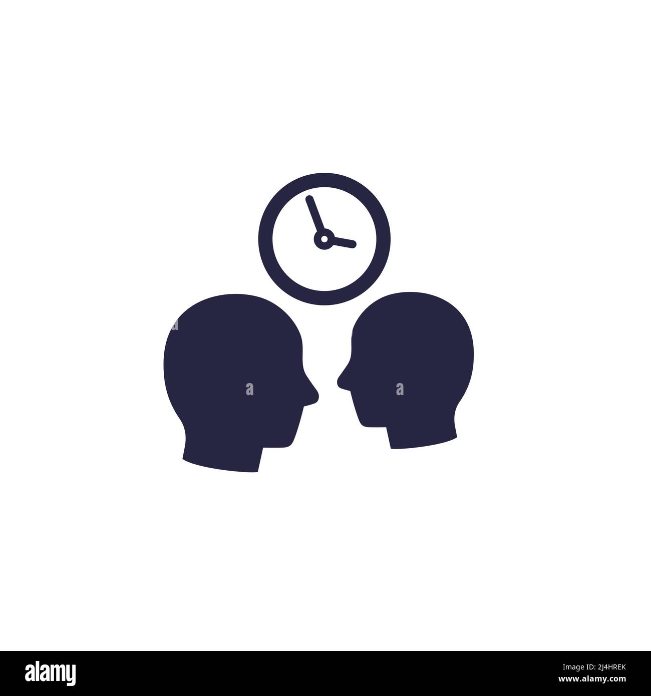 meeting time icon with people Stock Vector Image & Art - Alamy