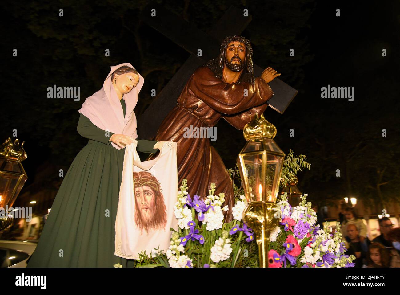 The image of Jesus of Nazareth during the Procession of Silence. On ...