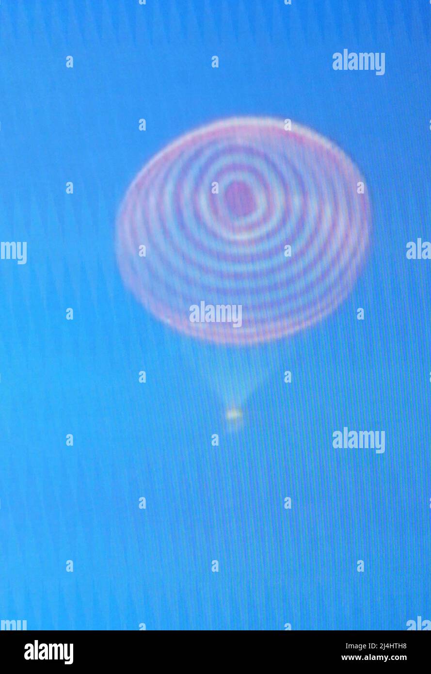 Beijing, China. 16th Apr, 2022. Screen image taken at Beijing Aerospace ...