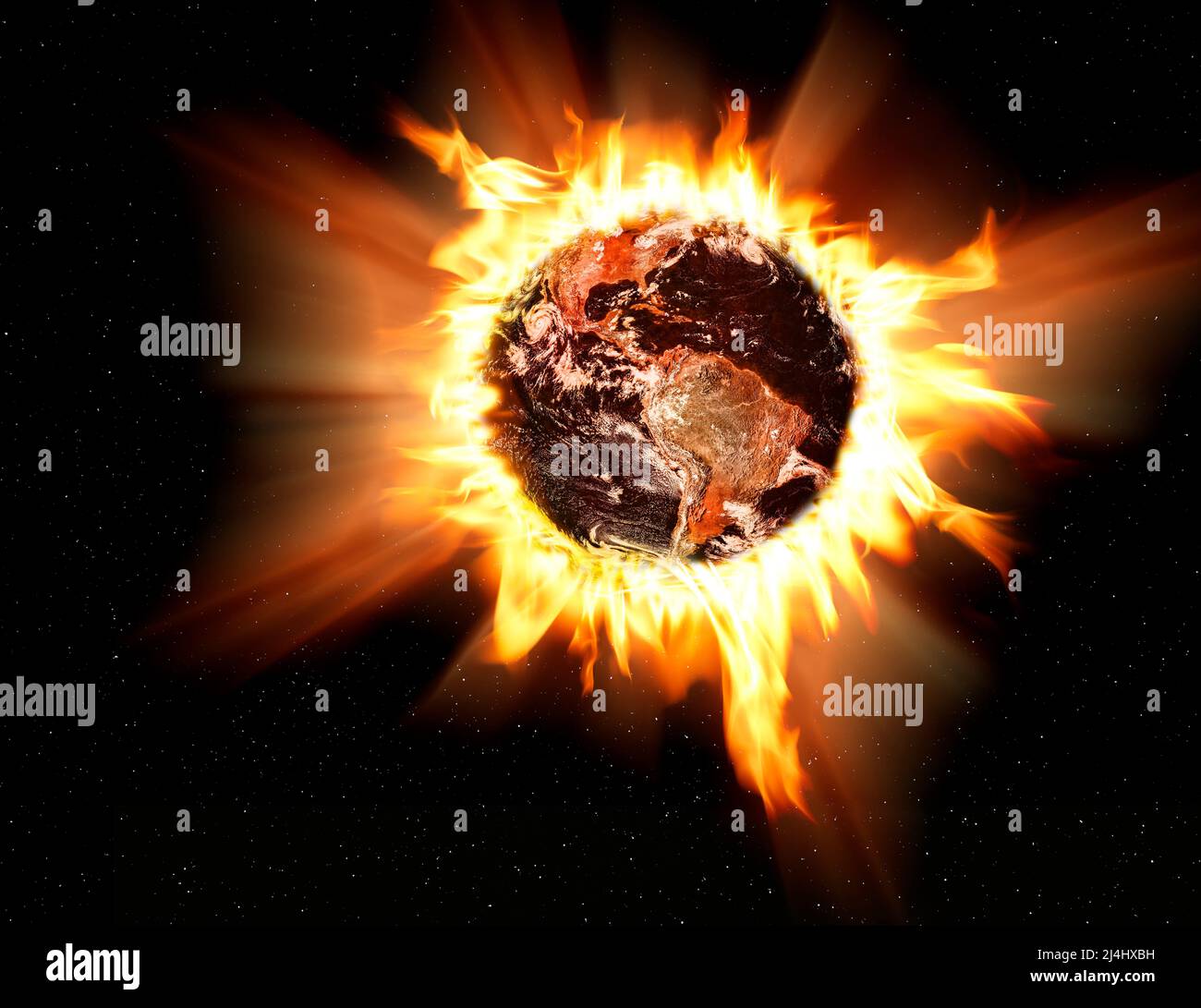 Global warming, conceptual illustration Stock Photo - Alamy