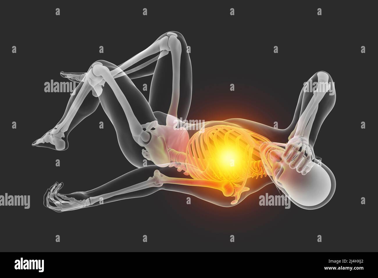 Man in pain, illustration Stock Photo - Alamy