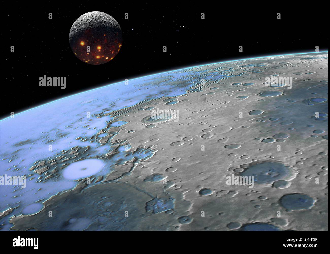 Oceans Form on the Primitive Earth Stock Photo - Alamy