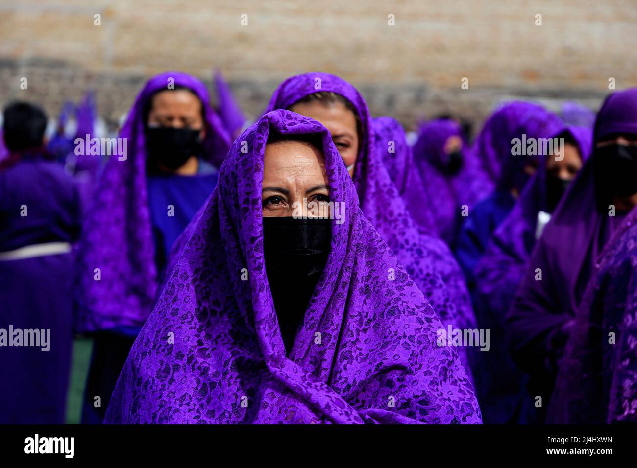 Women dressed as Veronicas, important characters take part in a ...