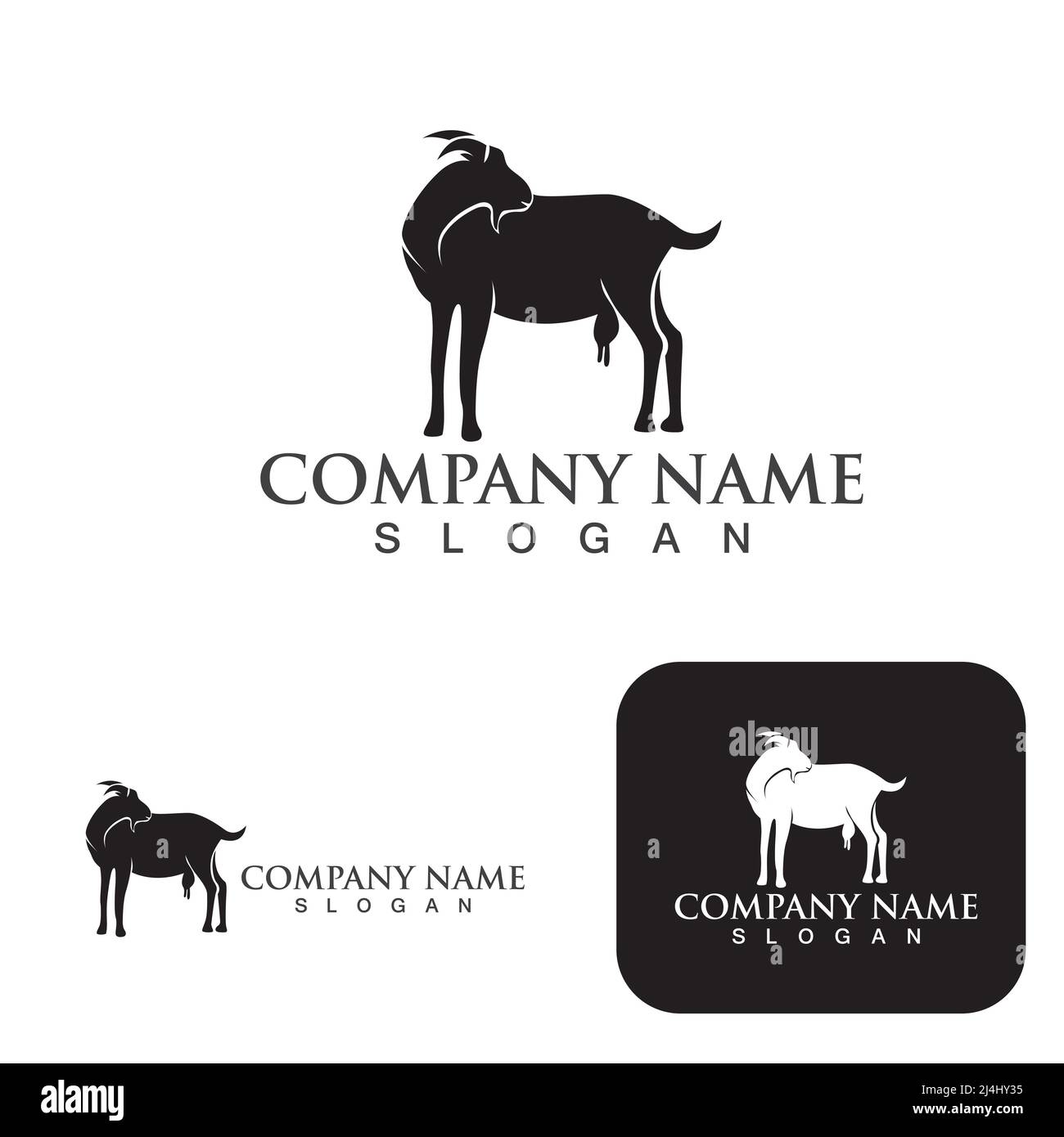 Goat Logo Template vector icon illustration design Stock Vector Image ...