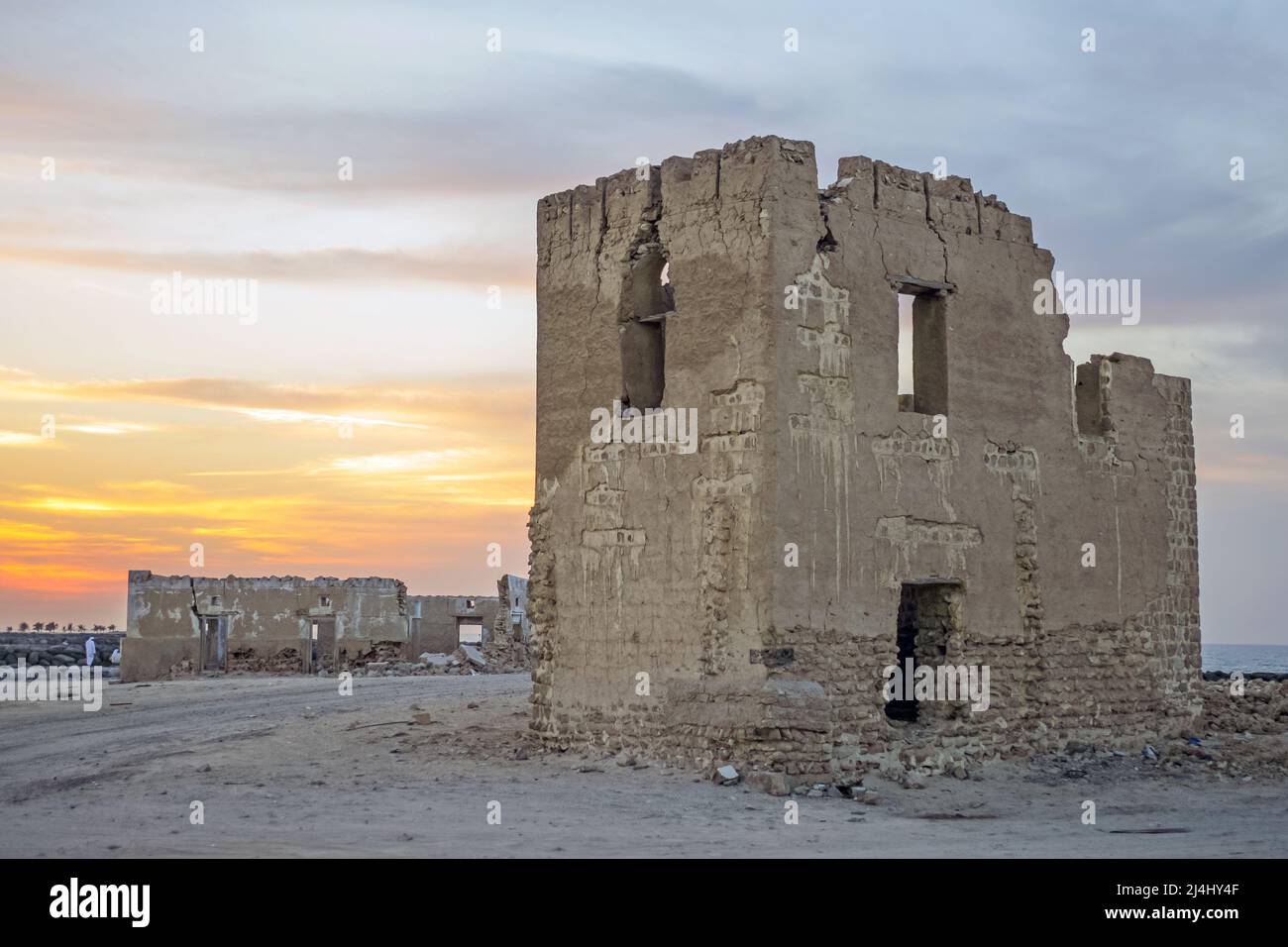 Old buildings in Al Khan, in the the city of Sharjah, United Arab ...