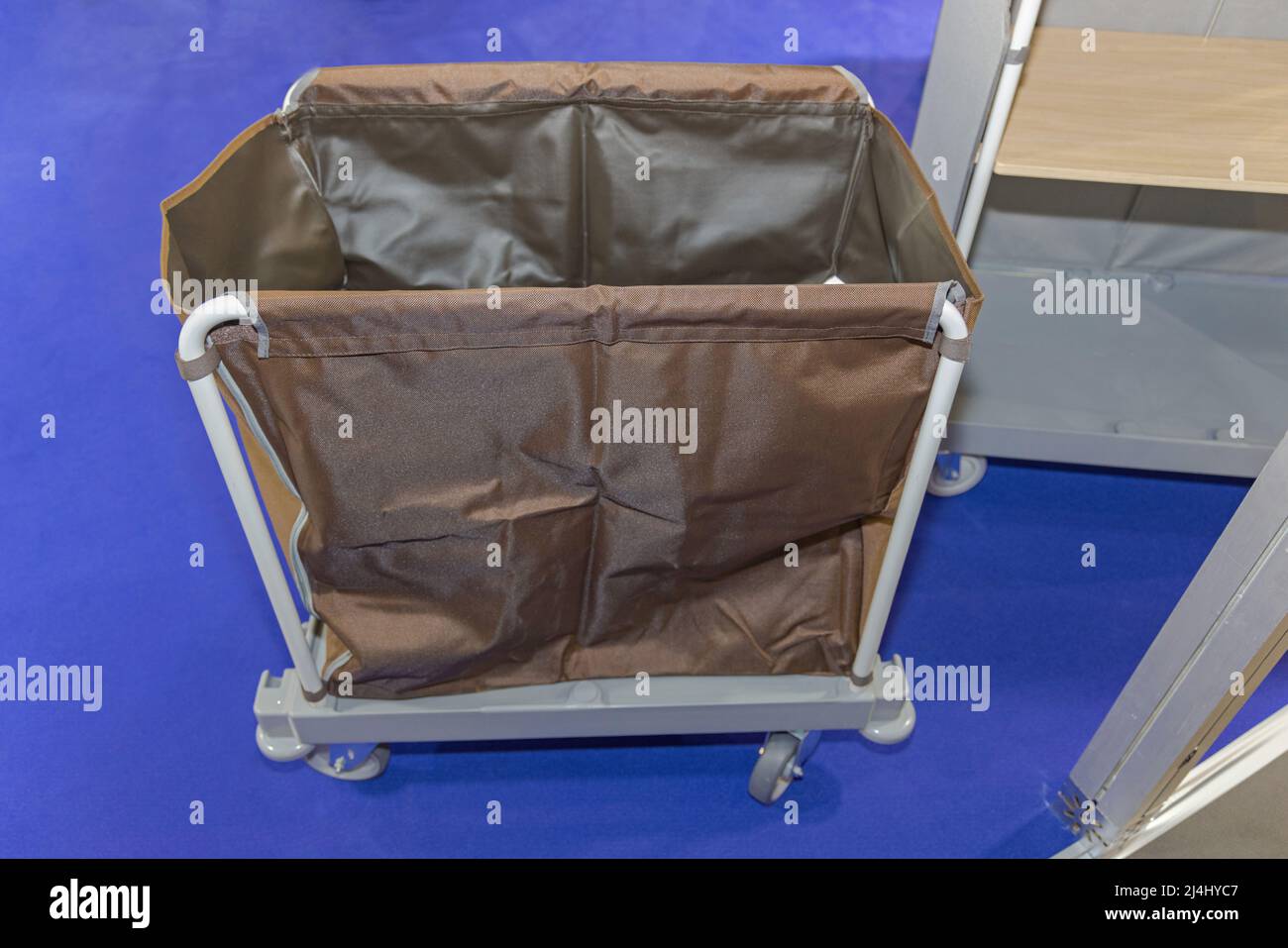 Big Laundry Hopper Cart For Professional Cleaners Stock Photo - Alamy