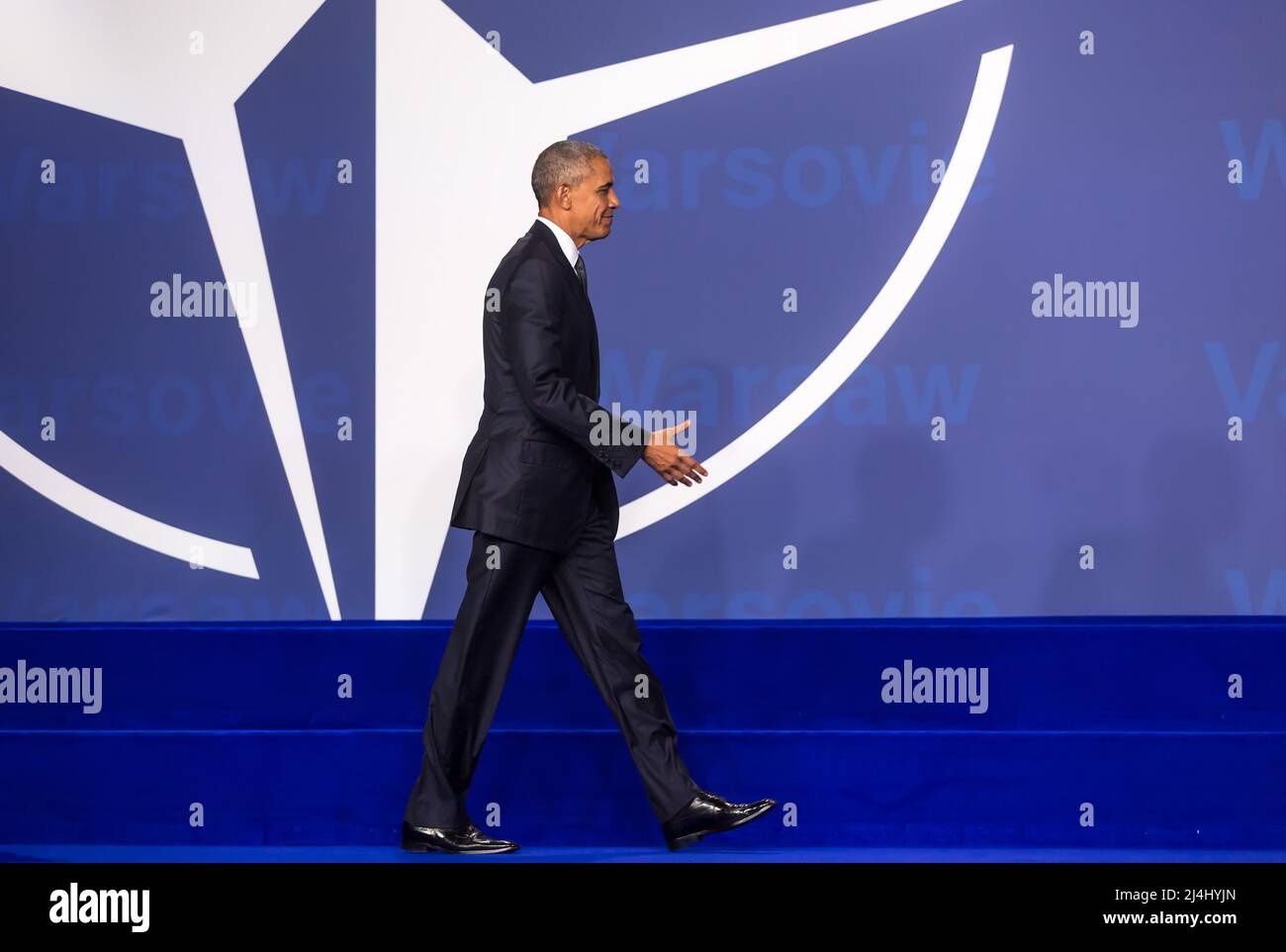 President Barack Obama at the NATO summit in Warsaw Stock Photo - Alamy