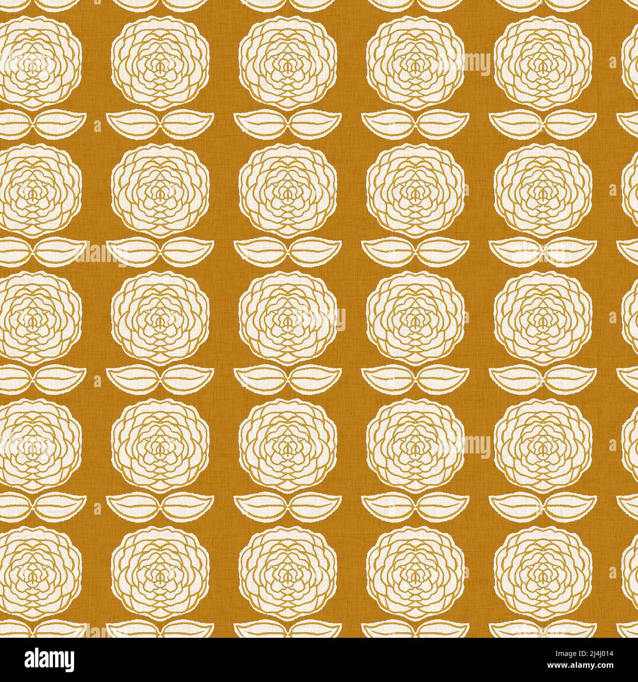 Gender neutral flower seamless raster background. Simple whimsical 2 ...
