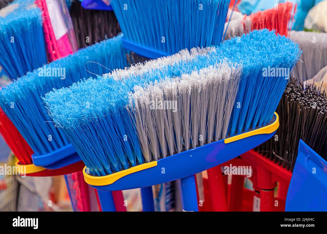 Brooms sold on market hi-res stock photography and images - Alamy