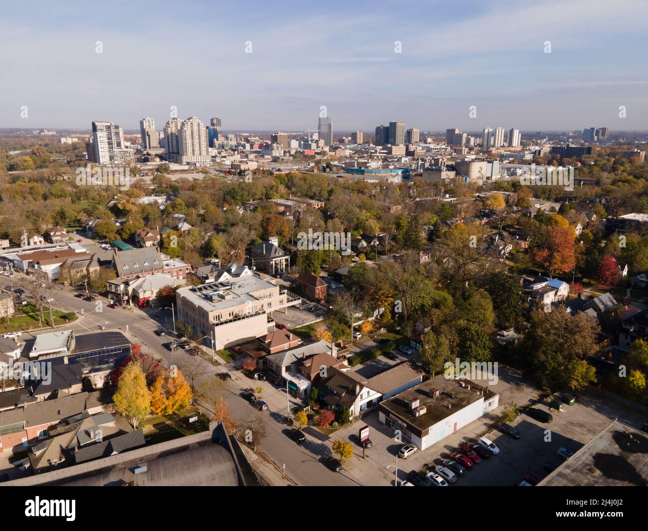 London Ontario Canada, November 2022. London early morning city skyline ...