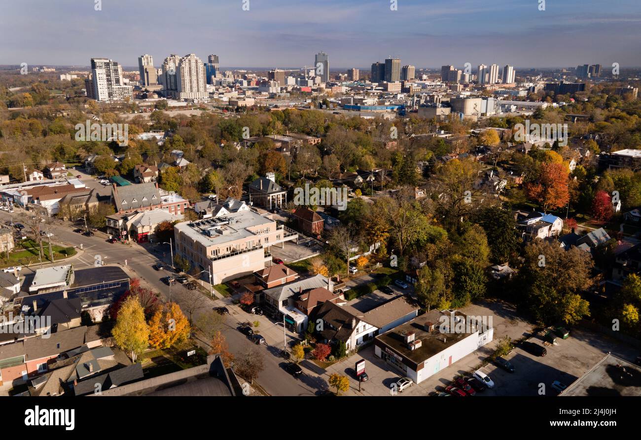 London Ontario Canada, November 2022. London early morning city skyline ...