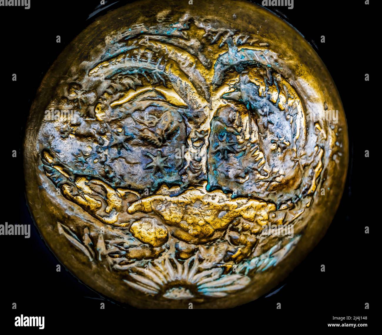 Emblem of Nimes Town Symbol Nimes Gard France. Symbol from 1535. Palm ...