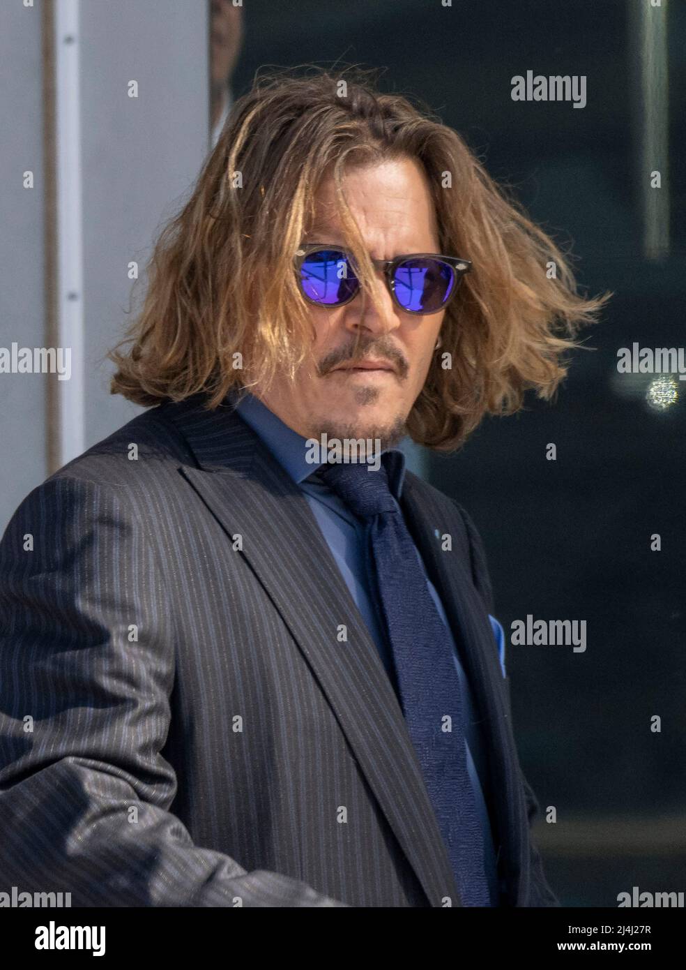 Johnny Depp arrives for day 4 of his trial against Amber Heard at the ...