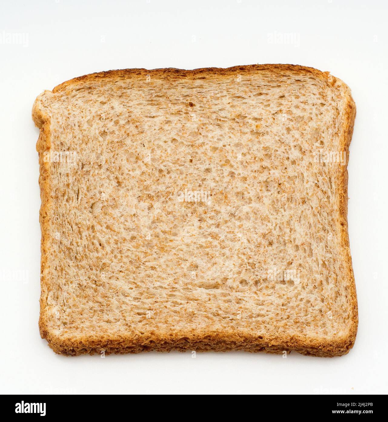 Top view of square slice of bread to toast close up isolated on white ...