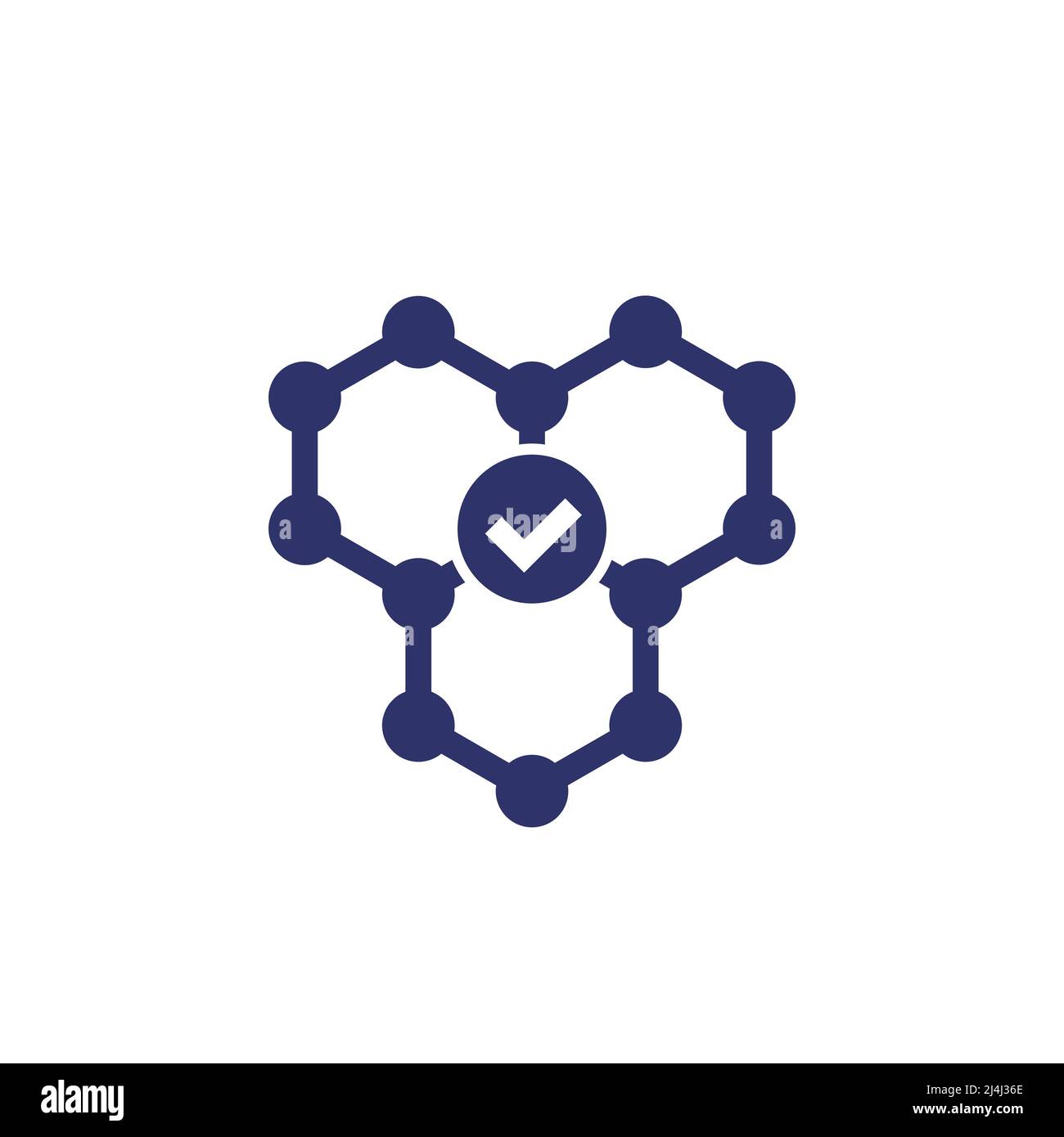 polymer icon with a molecule Stock Vector Image & Art - Alamy