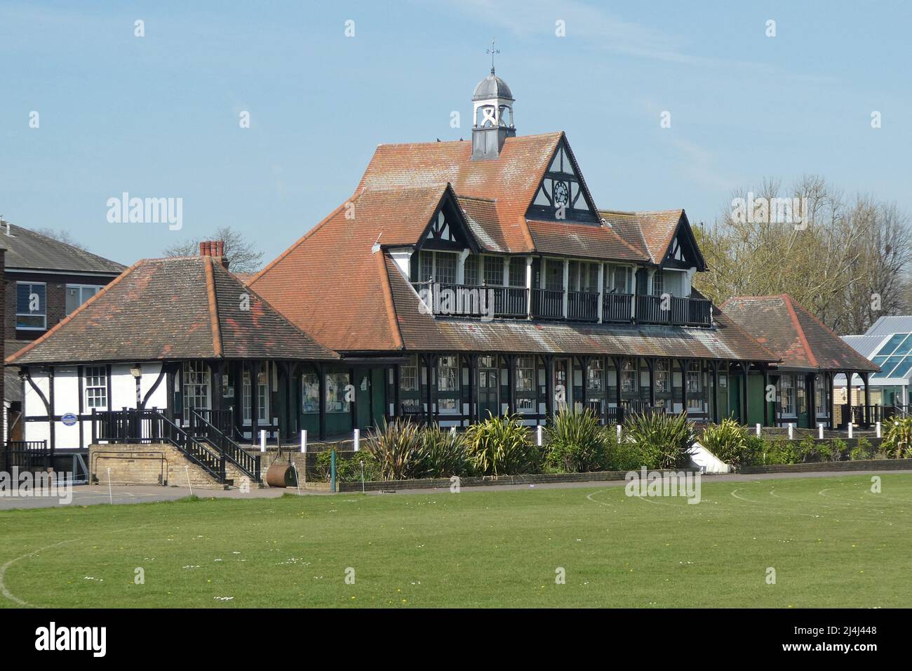 A view of the Grade II Listed Victorian Cricket Pavilion at Leyton ...