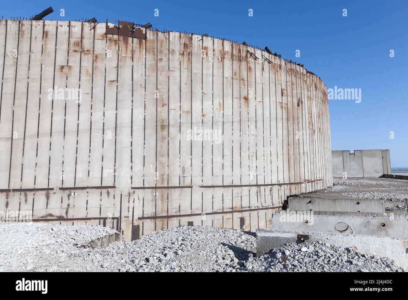 Exterior of Abandoned Crimean Atomic Energy Station view, rooftop of ...