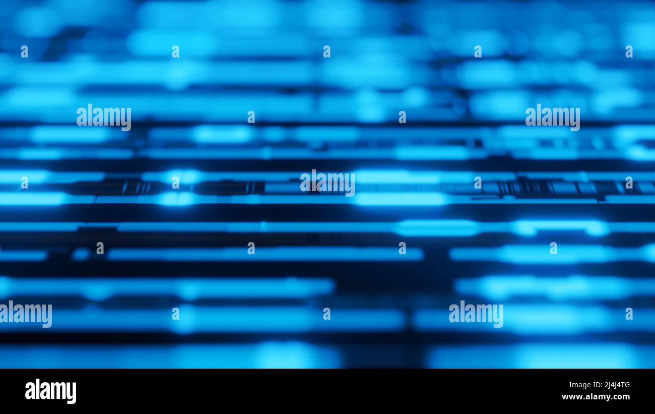 Blue digital transformation coding and data transmission background ...