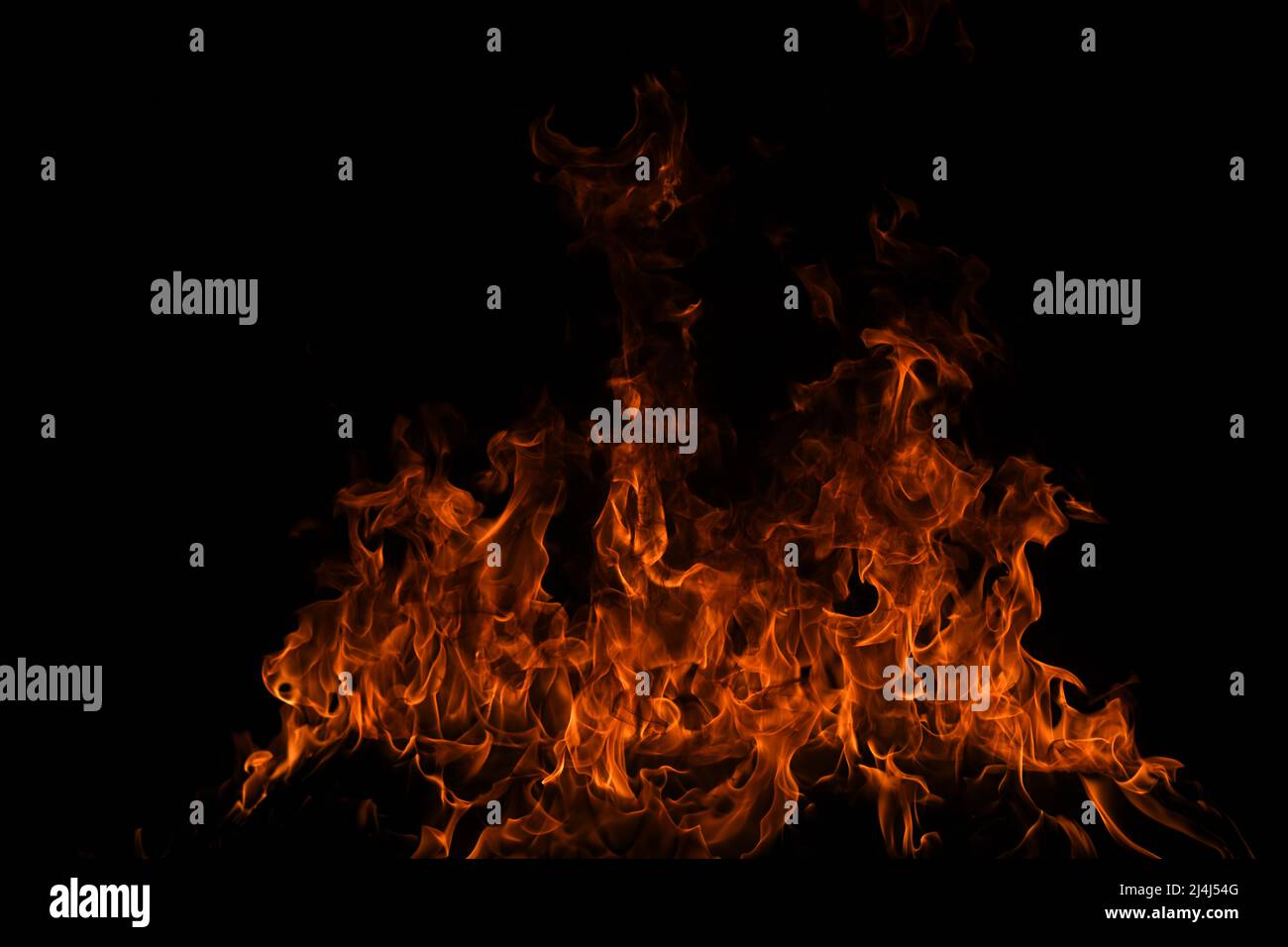 Texture of fire on a black background. Abstract fire flame background ...