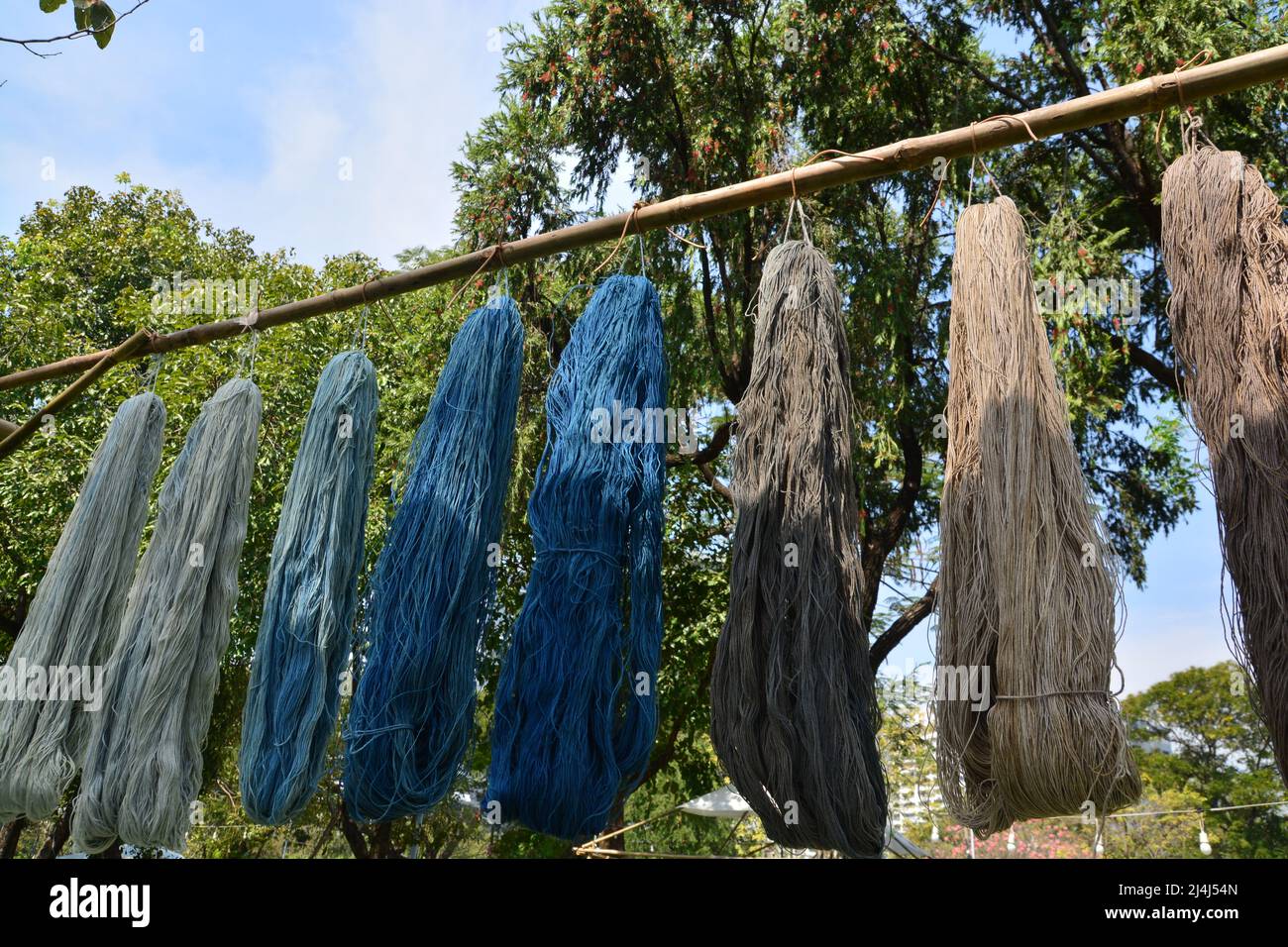 Yarn drying heritage hi-res stock photography and images - Alamy