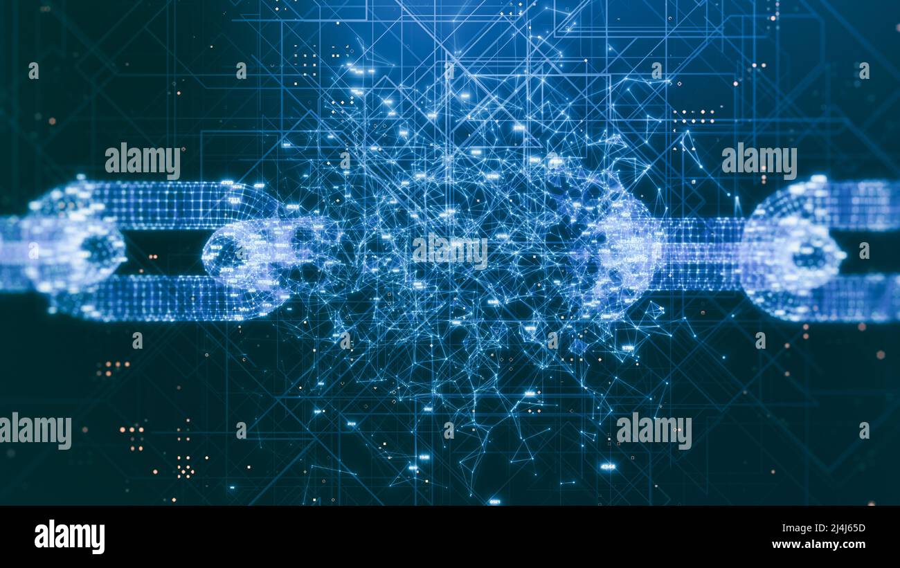 3d blockchain hi-res stock photography and images - Alamy