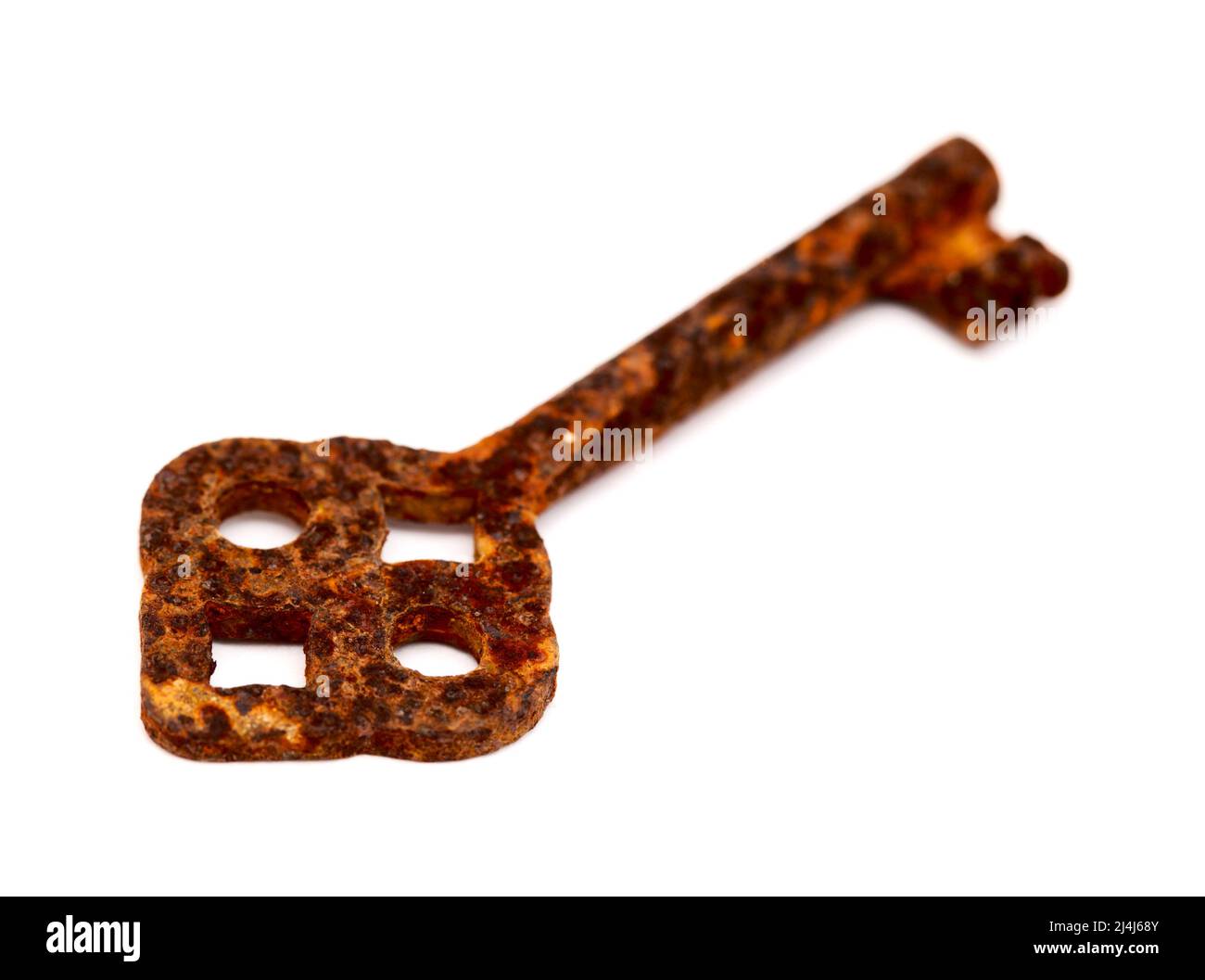 Old very rusty key isolated on white background Stock Photo - Alamy