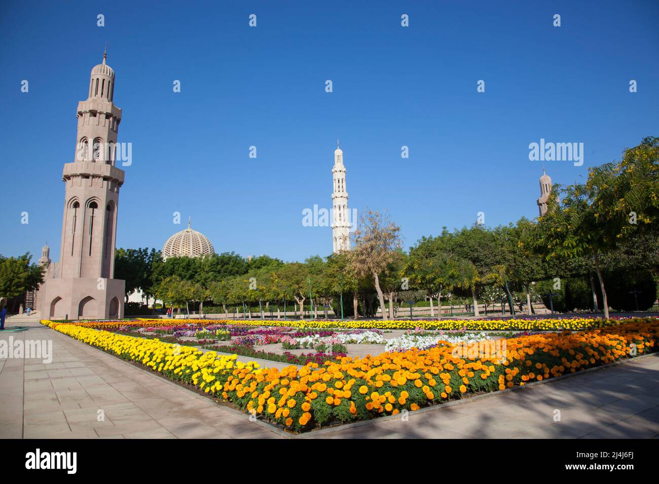 Muscat,Oman - April 20,2022 : View on Sultan Qaboos grand mosque in ...