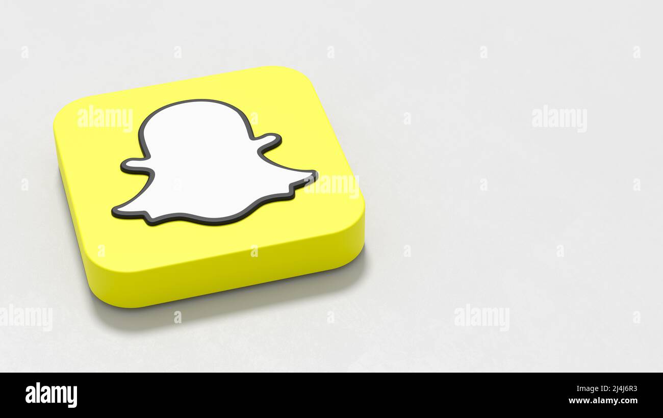 Snapchat Logo on Light Grey Background with Copy space Stock Photo - Alamy
