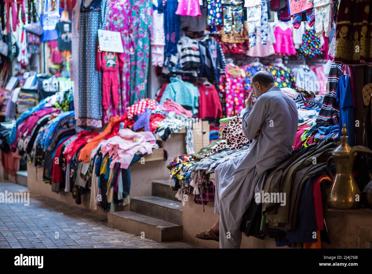 Muscat,Oman - March 05,2019 : Merchants in market shops of the old town ...