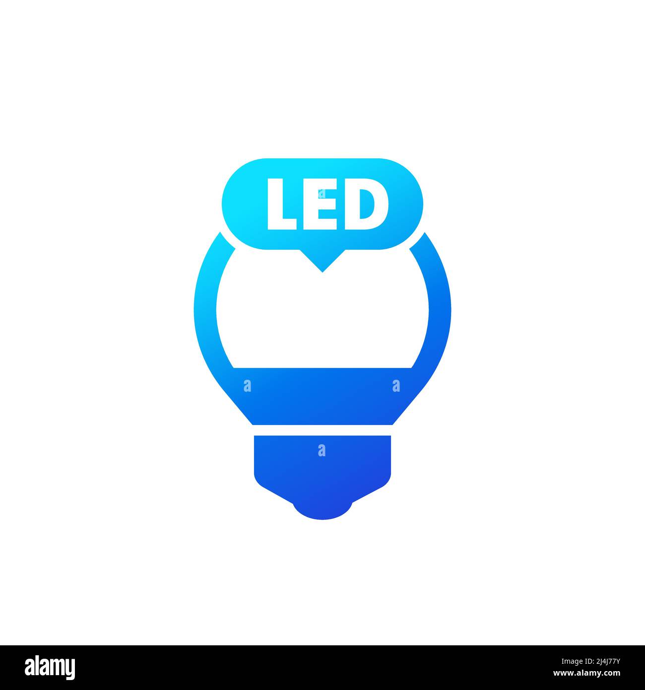 led light bulb icon on white Stock Vector Image & Art - Alamy