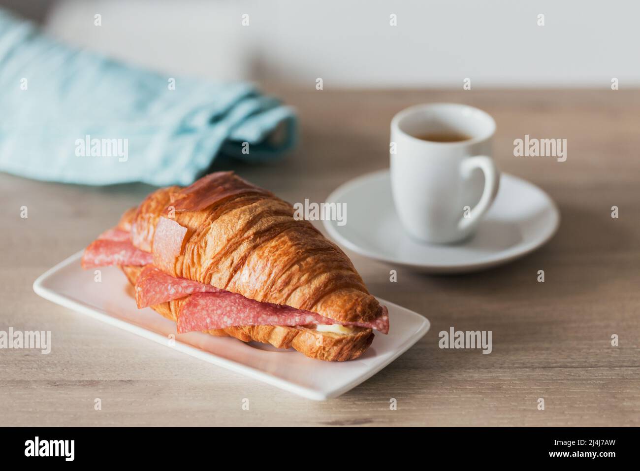 Morning cup coffee sandwich hi-res stock photography and images - Alamy