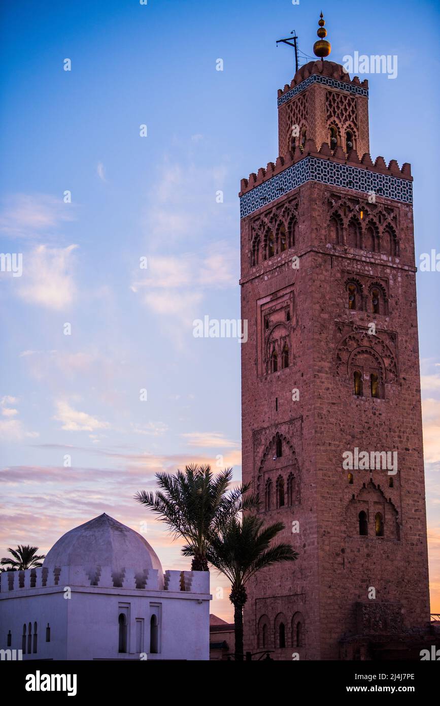 Marrakesh, Morocco - April 20, 2022: The architecture of the old Medina ...