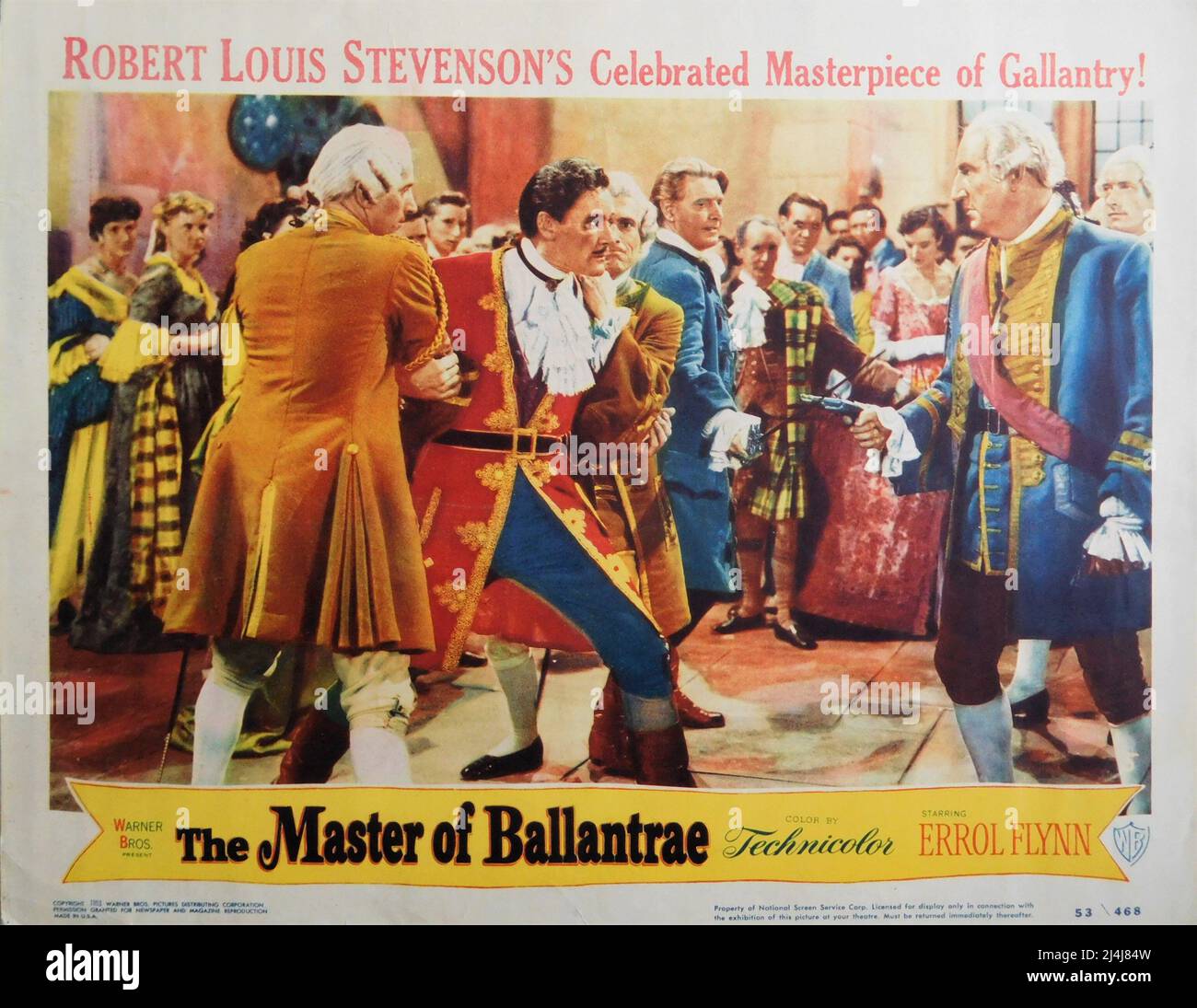 ERROL FLYNN ROGER LIVESEY and RALPH TRUMAN in THE MASTER OF BALLANTRAE ...