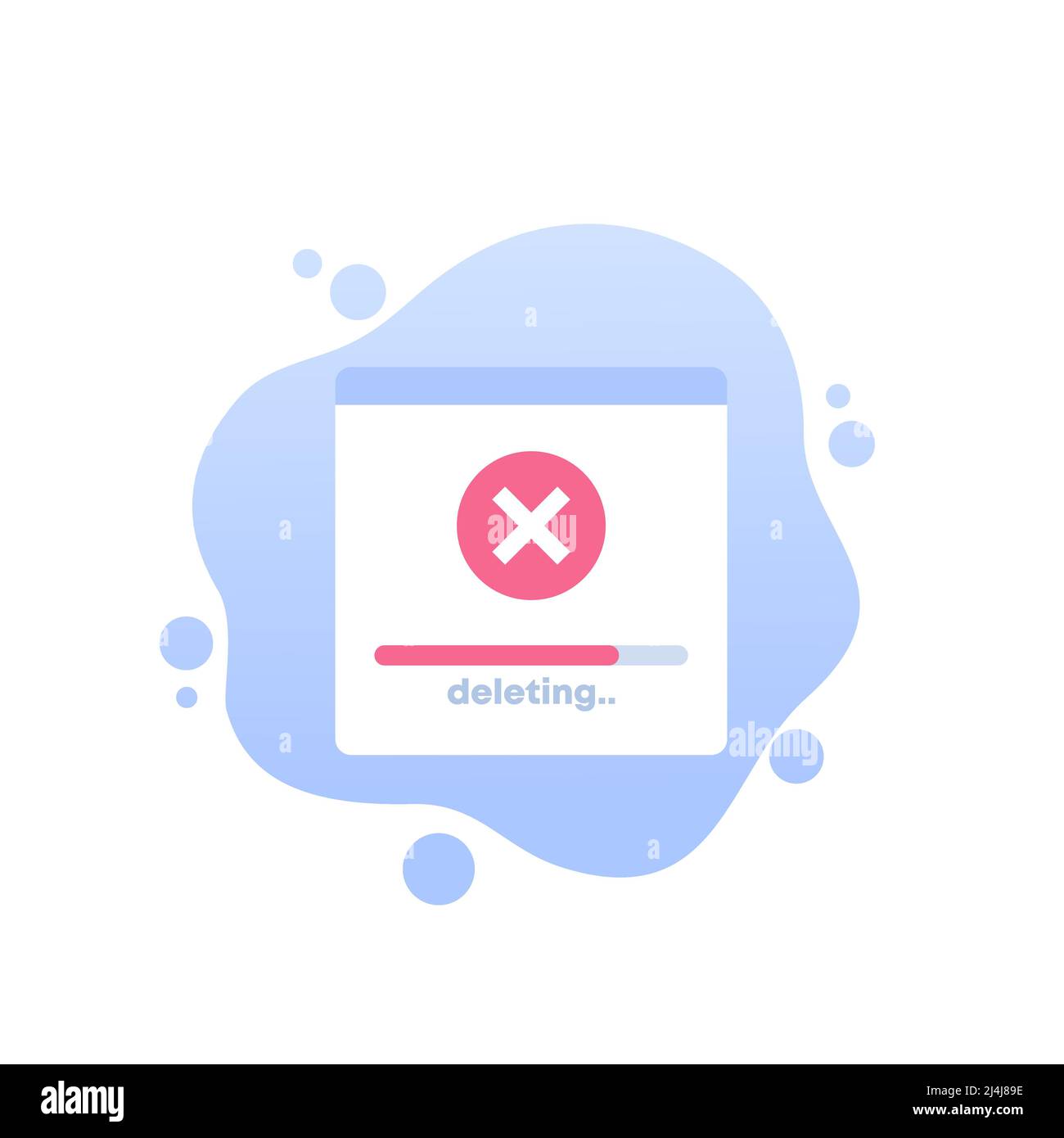 deleting files and erasing data vector icon Stock Vector Image & Art ...