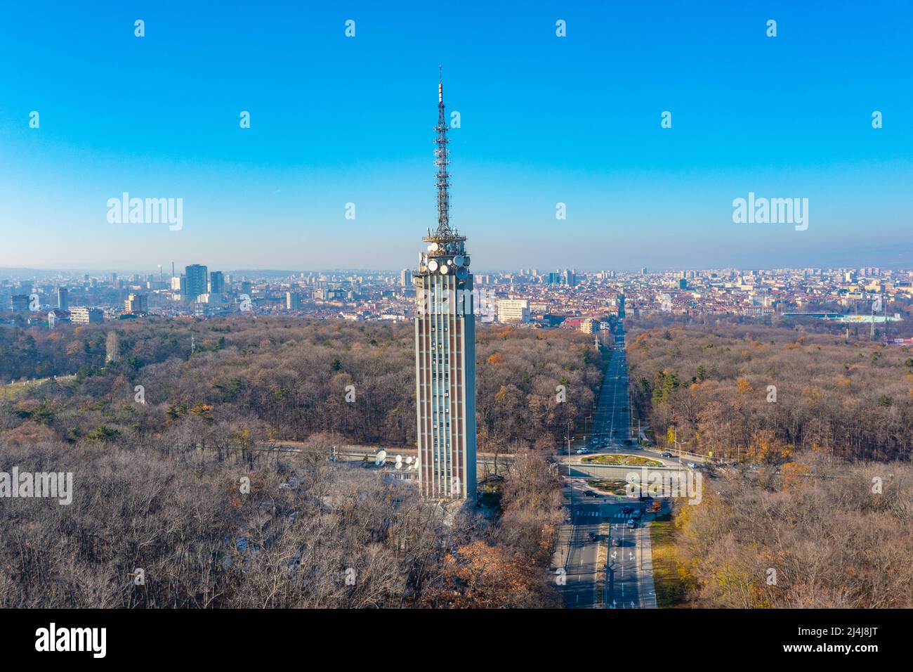 Old TV tower in the Bulgarian capital Sofia Stock Photo - Alamy