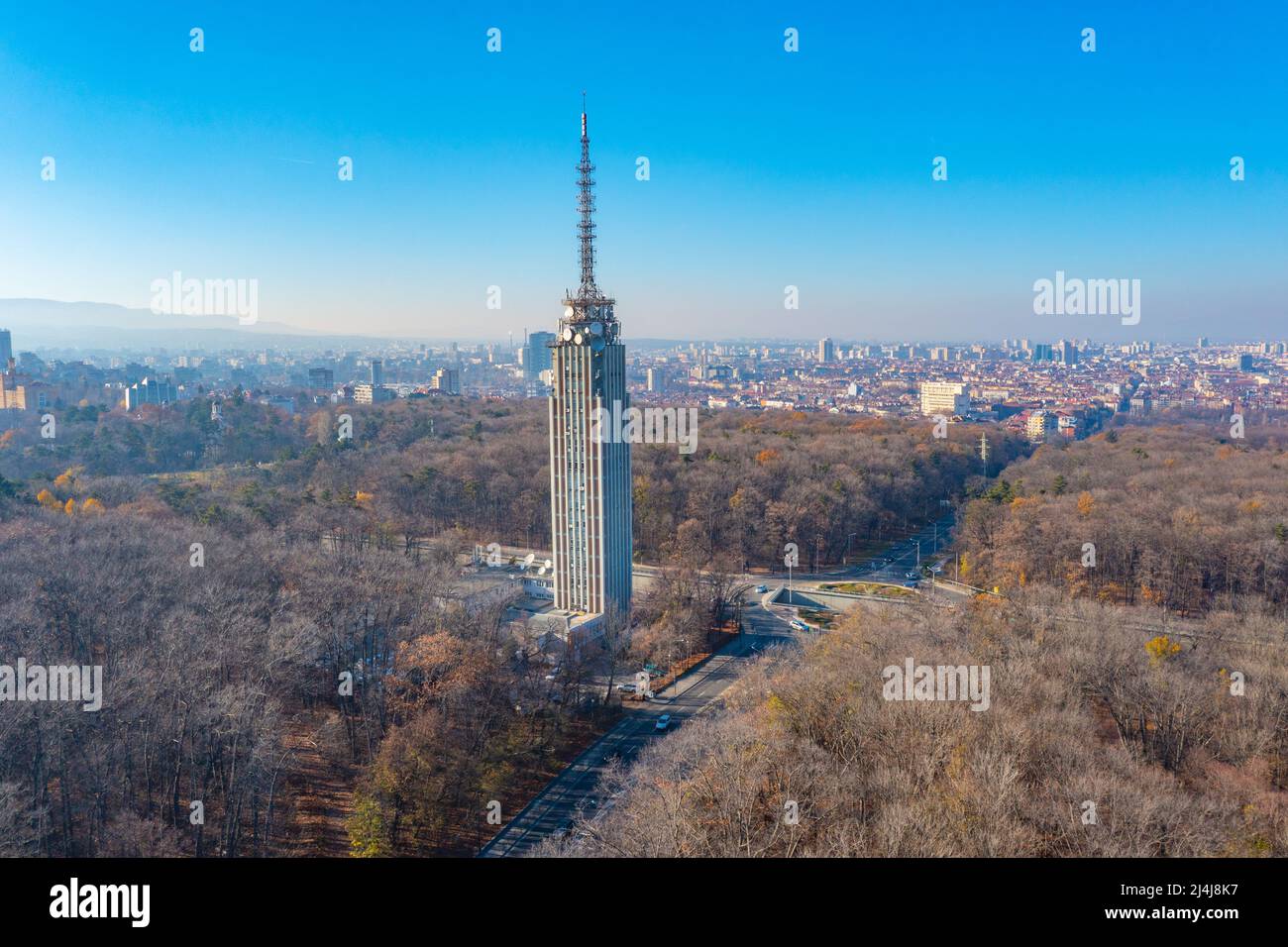 Old TV tower in the Bulgarian capital Sofia Stock Photo - Alamy