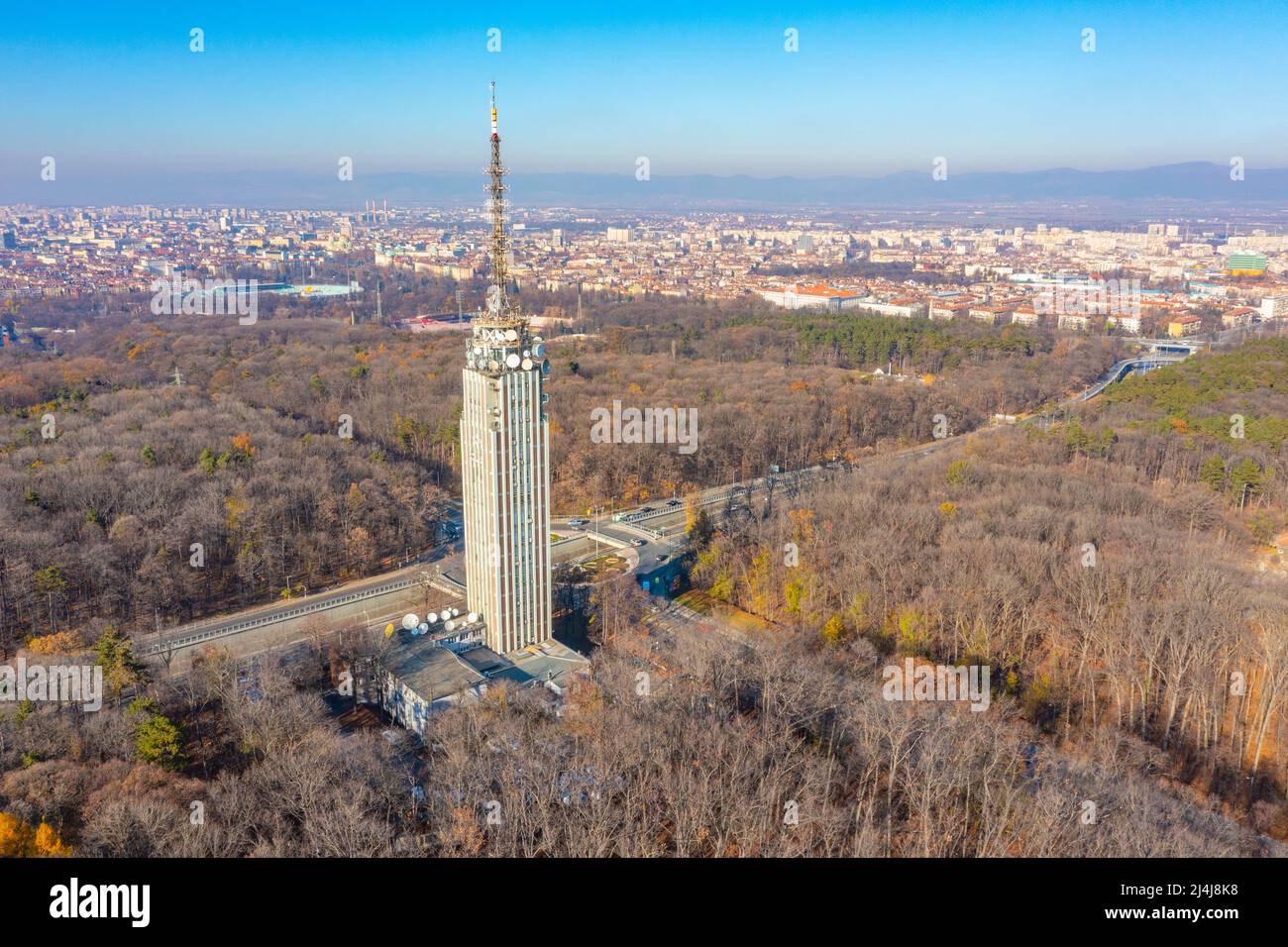 Old TV tower in the Bulgarian capital Sofia Stock Photo - Alamy