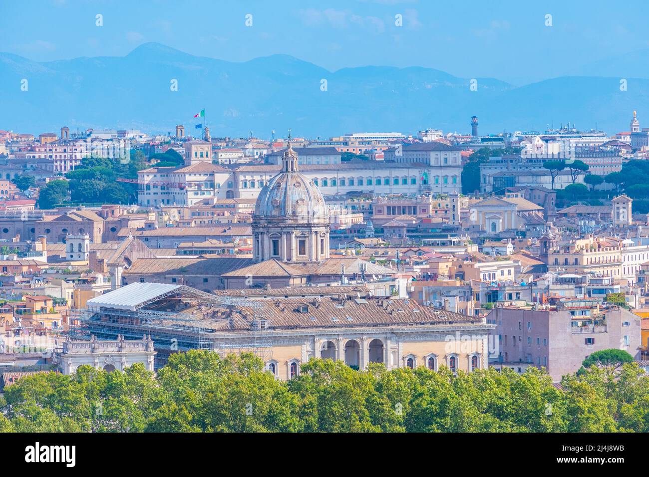 Aerial view of Italian capital Rome Stock Photo - Alamy