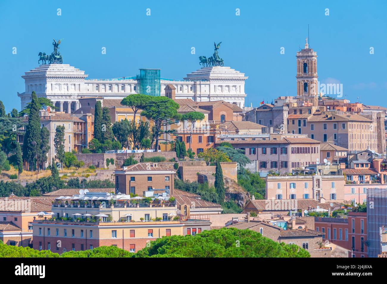 Panoramic view of Italian capital Rome Stock Photo - Alamy