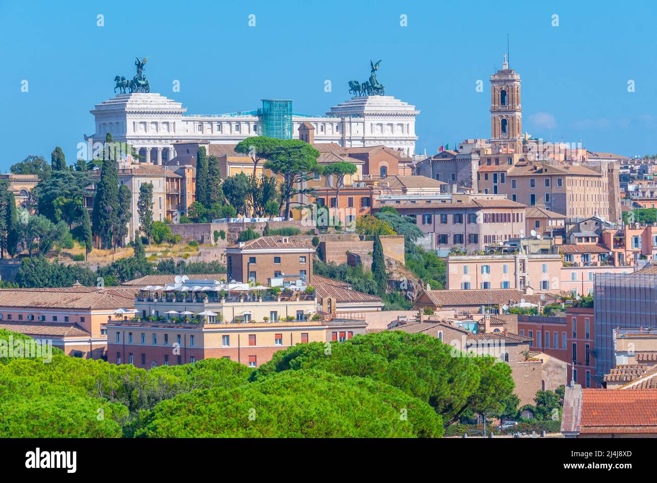Panoramic view of Italian capital Rome Stock Photo - Alamy