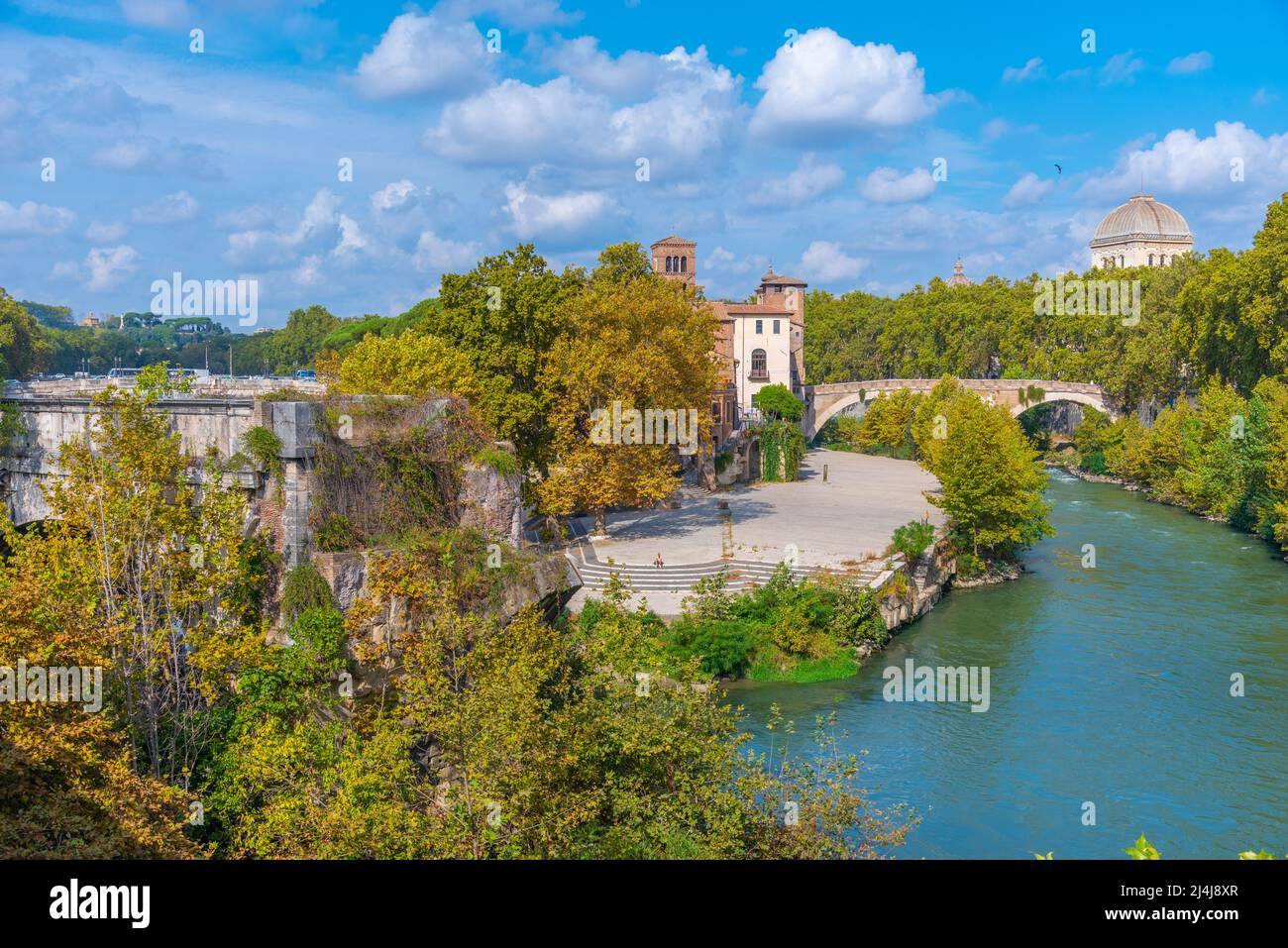 Pons Aemilius old bridge in Italian capital Rome Stock Photo - Alamy