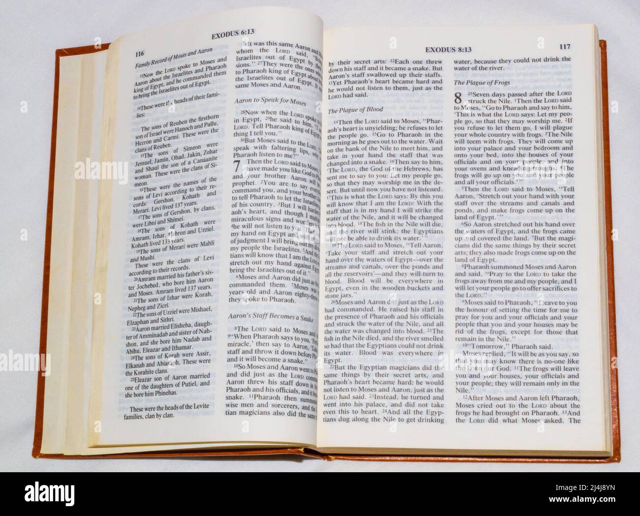Gideon`s Bible placed in a hotel room by Gideons International an ...