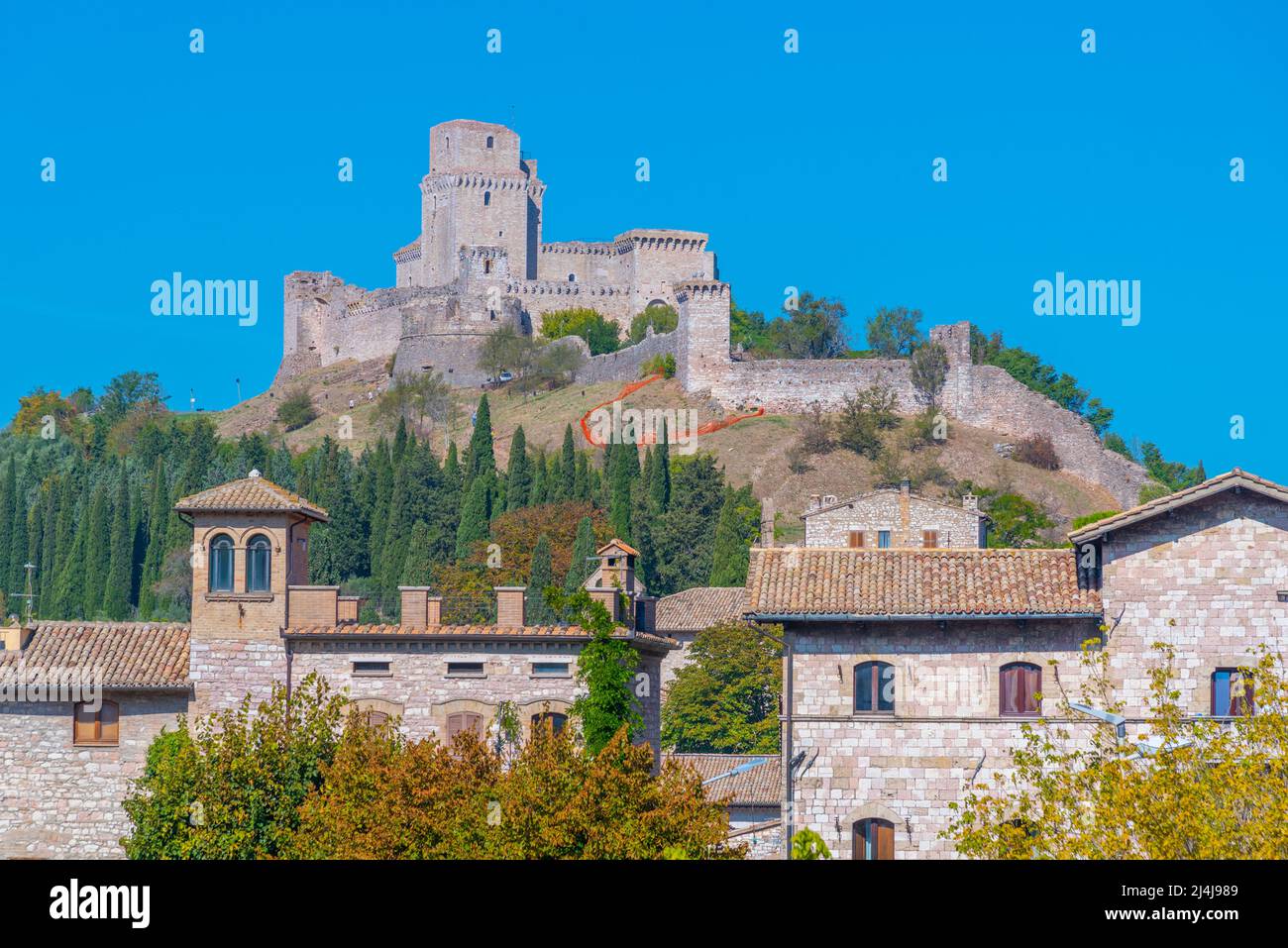 Rocca Maggiore castle in Assisi, Italy Stock Photo - Alamy