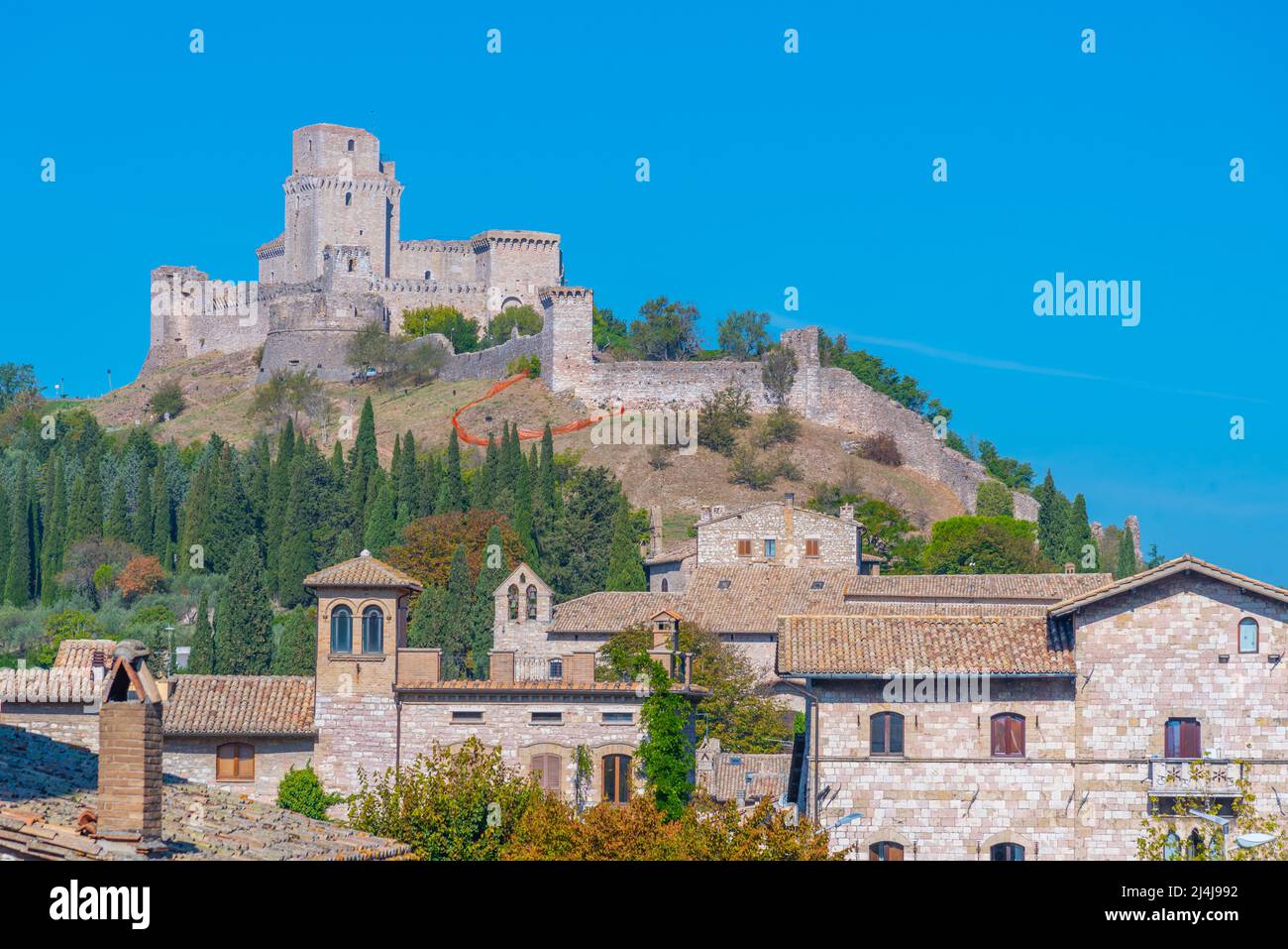 Rocca Maggiore castle in Assisi, Italy Stock Photo - Alamy